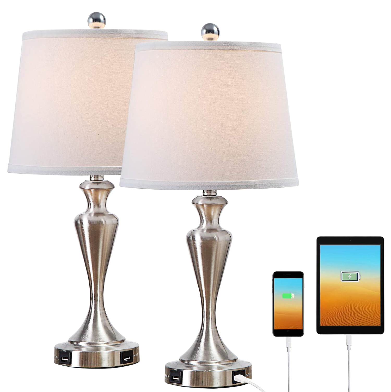 Mokdern Trophy Table Lamps Set of 2,Bedside Lamps for Bedroom – MOKDERN